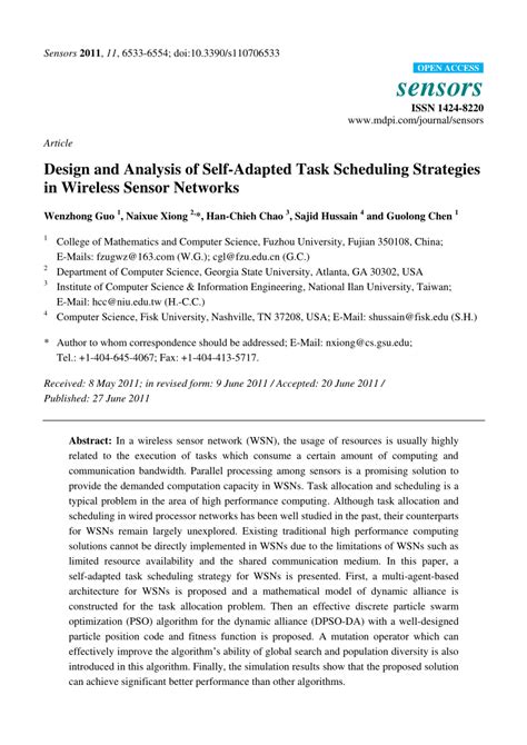 Pdf Design And Analysis Of Self Adapted Task Scheduling Strategies In