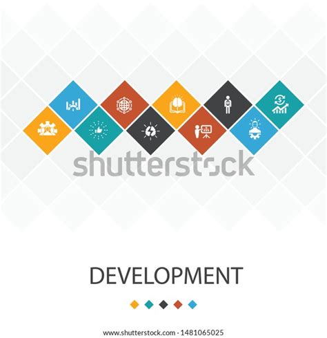 Development Trendy Ui Template Infographics Conceptglobal Stock Vector Royalty Free 1481065025