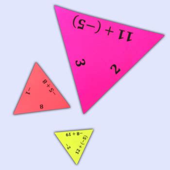 Adding Integers Triangle Puzzle By Amy Harrison TpT