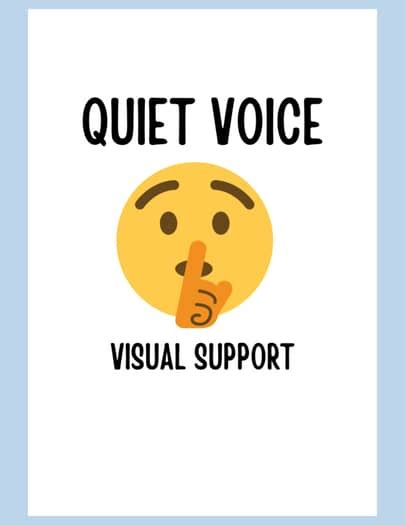 Quiet Voice Visual Support By Speech Language And More Tpt