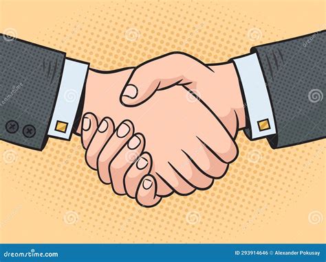Handshake With The Wrong Number Of Finger On Hand Stock Vector