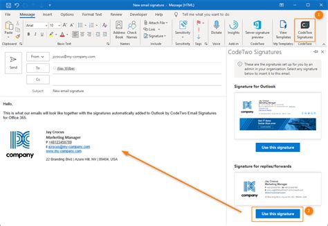 Manage Signatures Add Signatures In Outlook Client Side Mode