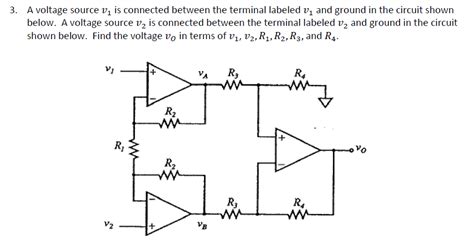a voltage source v1 is connected between the terminal