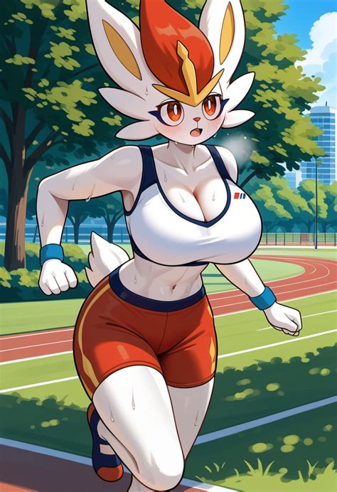 Rule 34 Ai Generated Anthro Big Breasts Breasts Cinderace Cleavage