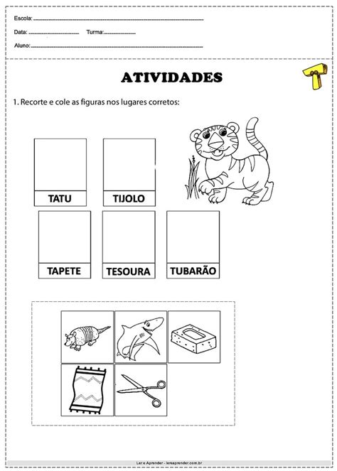 Atividades Com A Letra T Para Imprimir Atividades Educativas