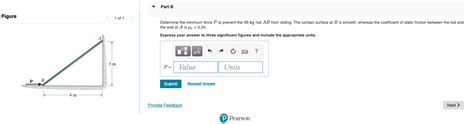 Solved Part B Figure Of Determine The Minimum Force P To Chegg