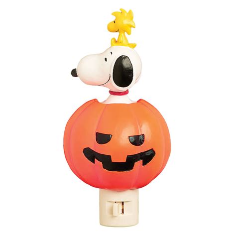Roman Peanuts Snoopy In Jack O Lantern Night Light Seasonal Decor