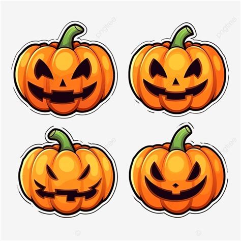 호박 스티커 일러스트 스티커 일러스트 할로윈 만화 벡터 일러스트 레이 션 호박 Png 일러스트 및 이미지 에 대한 무료 다운로드 Pngtree