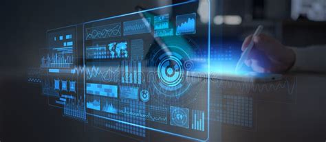 Big Data Analytics And Dashboard Interface On Virtual Screen Stock