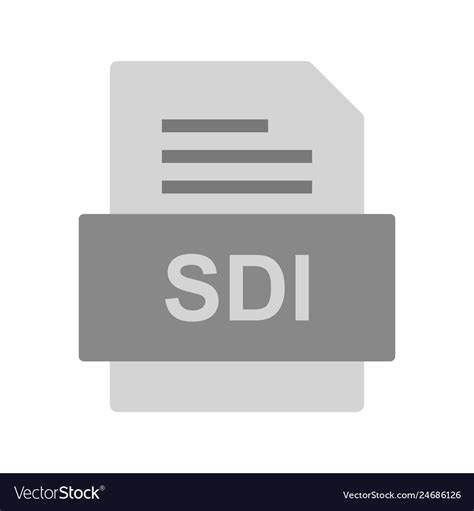 Sdi File Document Icon Royalty Free Vector Image