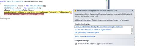 C Selectlist Throwing Object Reference Not Set Error Even After