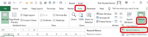 Exercise Record And Run Simple Excel Macros Excel For Engineers