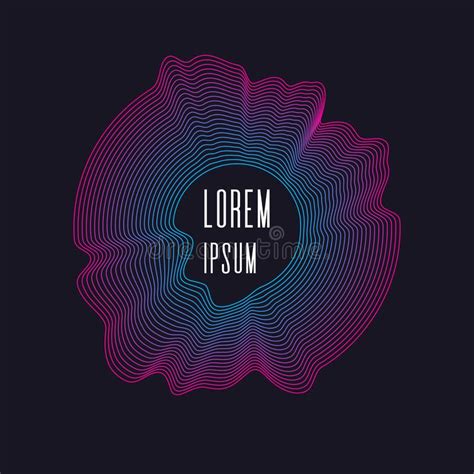 Music Poster Vector Abstract Background With A Colored Dynamic Waves