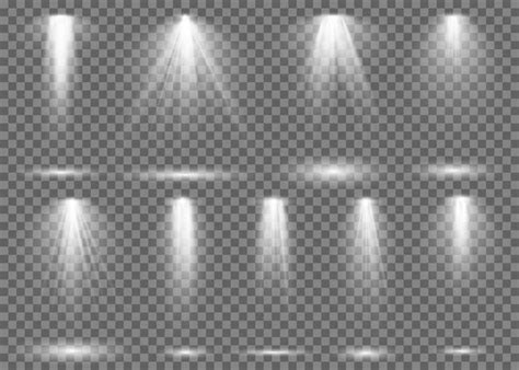 투광 조명 라이트 스포트라이트 스테이지 빔 스폿 램프 프로젝션 스튜디오 라이트 빔 콘서트 클럽 쇼 현장 조명 세트 프리미엄 벡터 Light Beam Stage