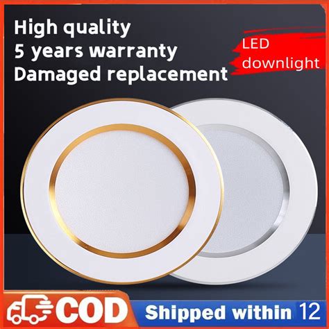 Downlight Led Ceiling Light Recessed Spotlight Pin Light Shopee Malaysia