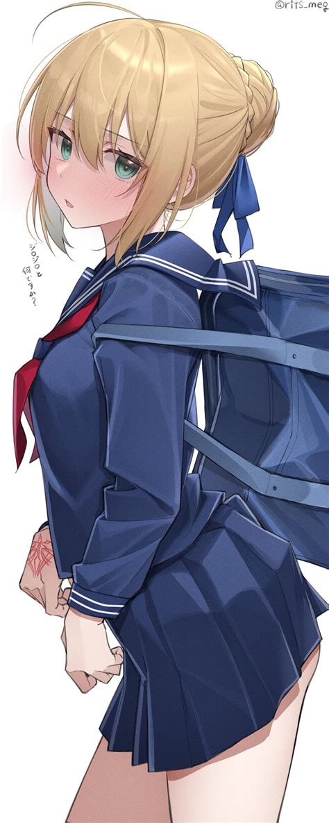 artoria pendragon and master artoria fate and 1 more drawn by kawai