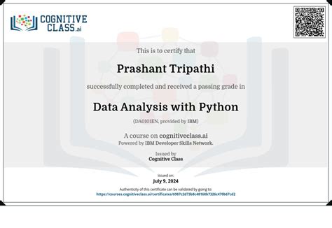 Prashant Tripathi On Linkedin Ibm Da0101en Certificate Cognitive Class