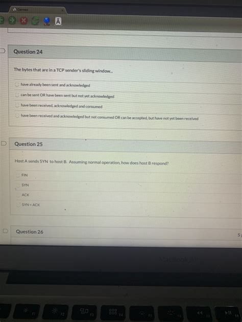 solved question 24 the bytes that are in a tcp sender s