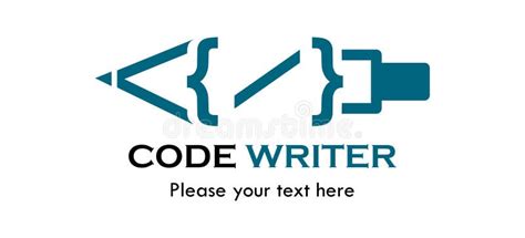 Code Writer Logo Stock Vector Illustration Of Handwriting 263547553