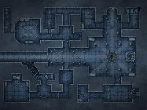 Castle Battlemap Dnd Map Crypt Dwarven Dandd Battle Map Dungeon