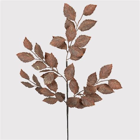 Faux Brown Apple Leaf Stem