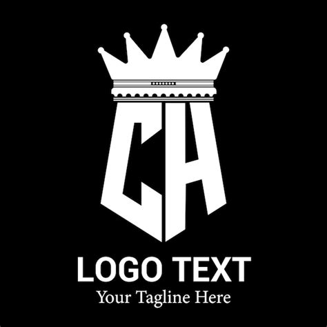 Premium Vector Modern Letter Ch Icon Logo Design Vector On Black