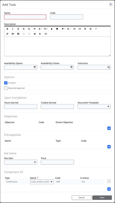 Create A Component Task GrowthZone