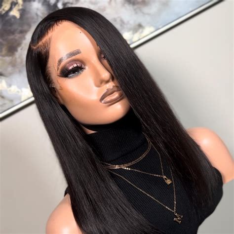 Human Hair Side Part Bob Wig Etsy