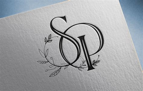 Botanical Or Floral Sp Initials On Behance Initials Logo Design Wedding Initials Logo Design