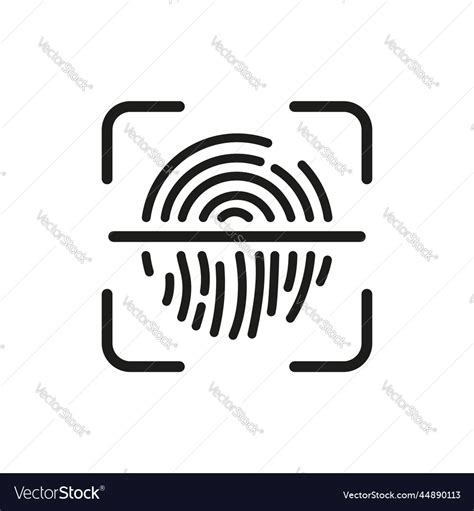 Biometric Identity Symbol Fingerprint Royalty Free Vector