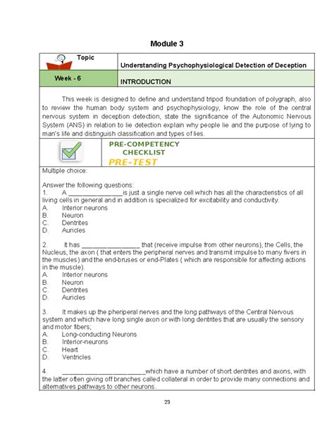 Polygraph Module 3 Module Module 3 Topic Understanding