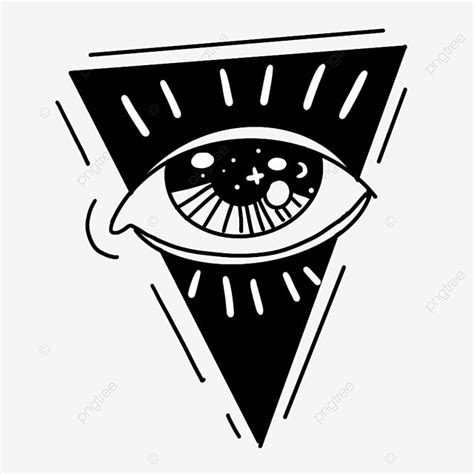 손으로 그린 흑백 신비한 요소 삼각형 일러스트 손으로 그린 요약 검정색과 흰색 Png 일러스트 및 Psd 이미지 무료 다운로드 Pngtree