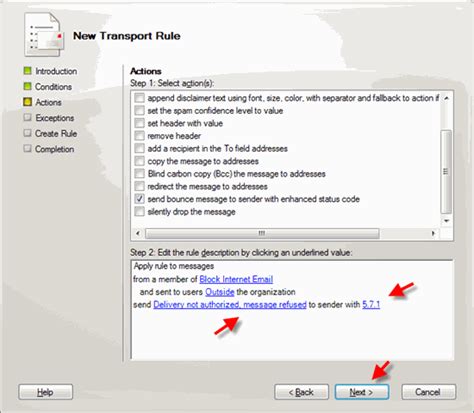 how to restrict users sending internet email on sbs 2008
