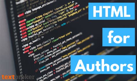 HTML Coding For Authors Textbroker