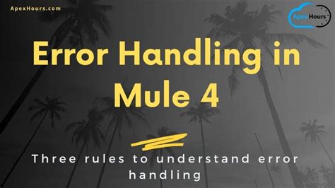 Error Handling In Mule Apex Hours