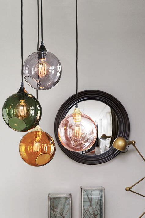 Bunte Pendelleuchte aus handgeblasenem Glas | Lampen wohnzimmer, Glas ...