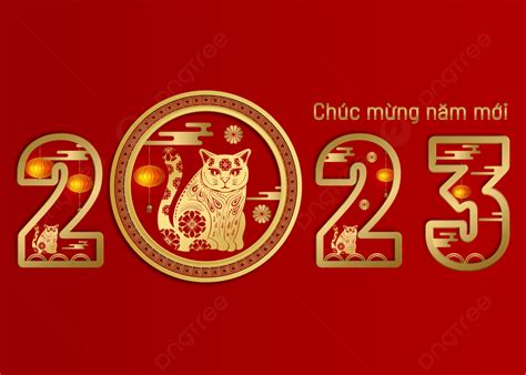 Vietnamese New Year Cat Year 2023 Apricot Blossom Vietnamese New Year