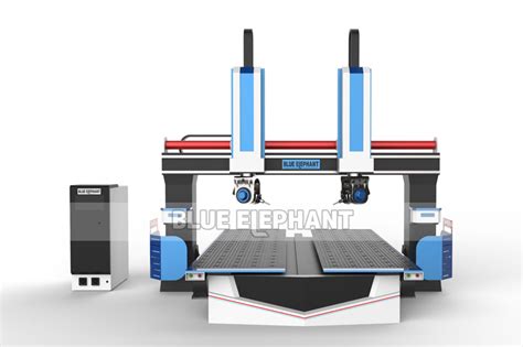 3d 1224 5 Axis Cnc Router Machine With Servo Motor For Foam Wood Plastic Blue Elephant Cnc