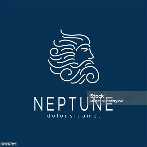 해왕성 디자인 벡터 일러스트 레이 션 포세이돈 바다 실루엣 인간 바다 아틀란티스 마스코트 워터 스톡 템플릿 삼지창 창에 대한 스톡 벡터 아트 및 기타 이미지 Istock