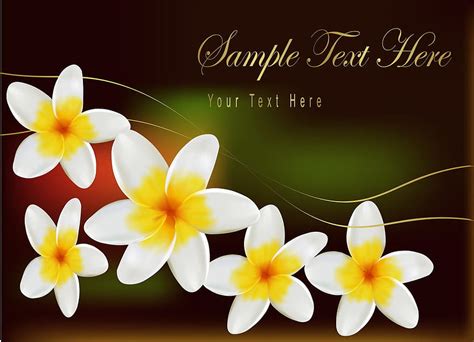 녹색 배경 벡터에 아름 다운 꽃을 가진 카드 Ai Eps Uidownload