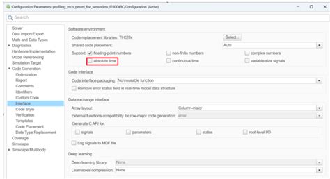 Model Configuration Parameters Code Generation Optimization Matlab And Simulink Mathworks India