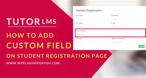 Tutor LMS How To Add Custom Field In Registration Page