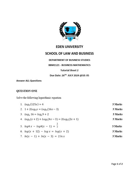 Tutorial Sheet 2 Pdf