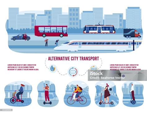 전기 에코 전송 벡터 일러스트의 대체 도시 교통 세트 현대 자전거 태양 전지 패널전기 자동차 0명에 대한 스톡 벡터 아트 및 기타 이미지 Istock