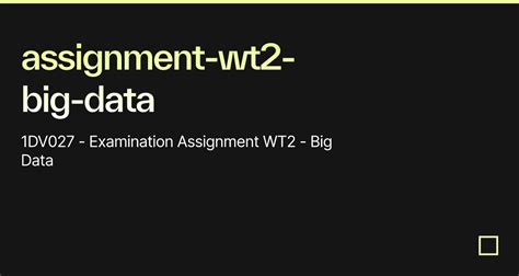 Assignment Wt2 Big Data Codesandbox