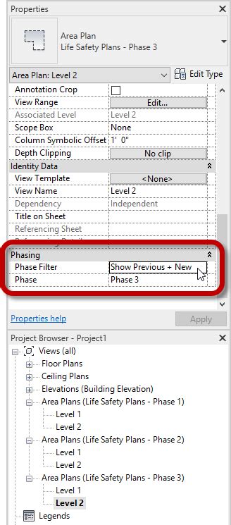 The Architects Desktop Revit Phasing Area Plans