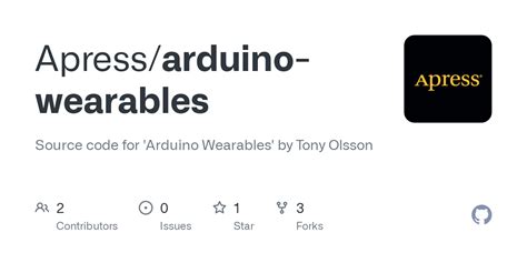 Github Apress Arduino Wearables Source Code For Arduino Wearables By Tony Olsson