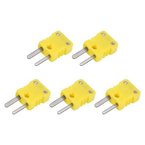 Mini Type K Thermocouple Connector Male Plug Adapter High Temperature 120℃ 248℉ For