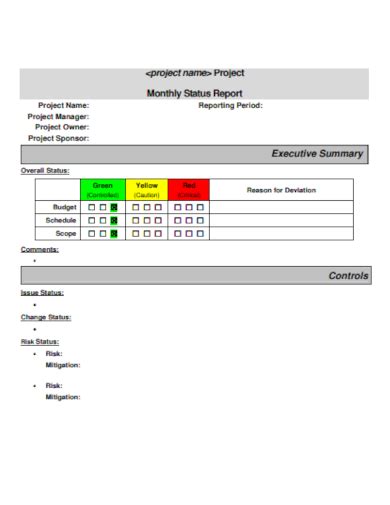 FREE 10 Executive Project Status Report Samples In PDF
