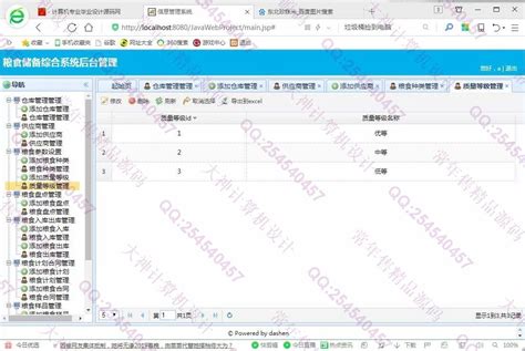 大神JSP基于SSM粮食储备库存管理系统 java jsp类源码设计 计算机源码设计网